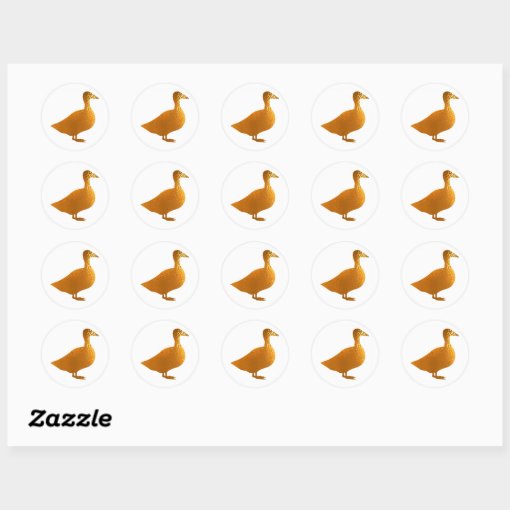 Golden Geese Classic Round Sticker | Zazzle