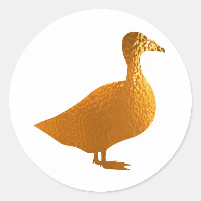 Golden Geese Classic Round Sticker | Zazzle