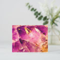 Golden Gleaming Amethyst Crystal Postcard | Zazzle