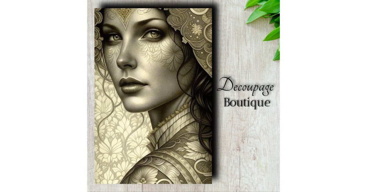 Golden Goddess Art Decoupage Tissue Paper | Zazzle
