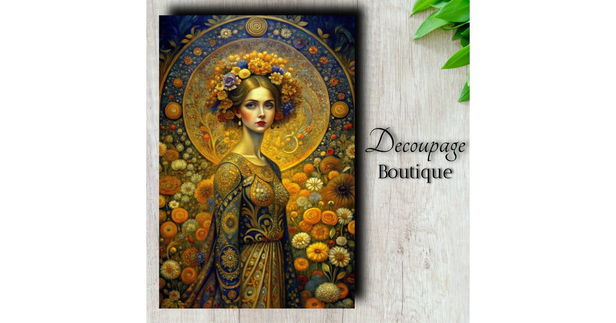Golden Goddess Decoupage Tissue Paper | Zazzle