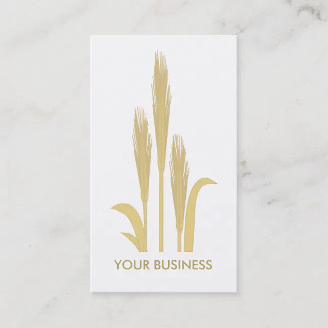 Golden Grains of Wheat Business Card | Zazzle