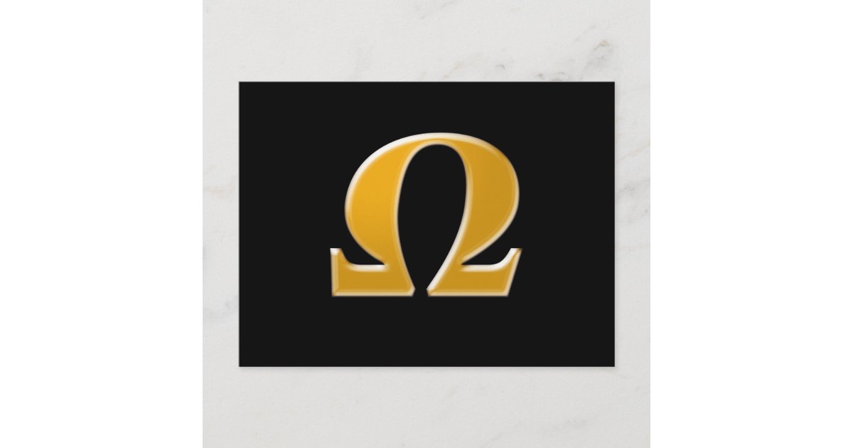 Golden Greek Omega - Symbol of Resistance Postcard | Zazzle