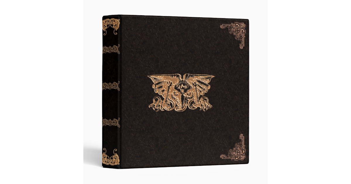 Golden Gryphon Elegant Gothic Binder | Zazzle