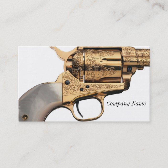 Golden Gun Business card | Zazzle.com
