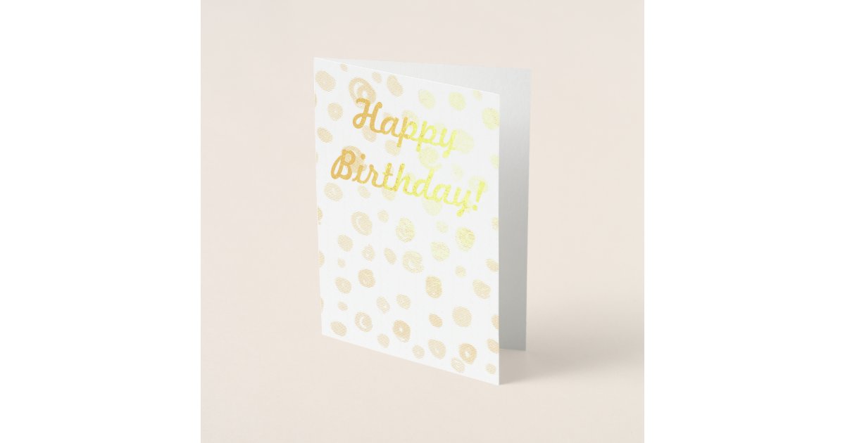 golden happy birthday greeting card | Zazzle