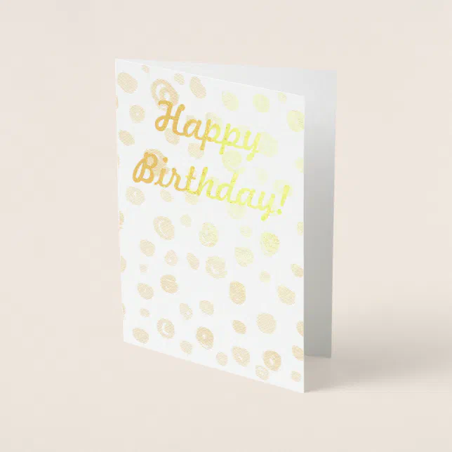 golden happy birthday greeting card | Zazzle