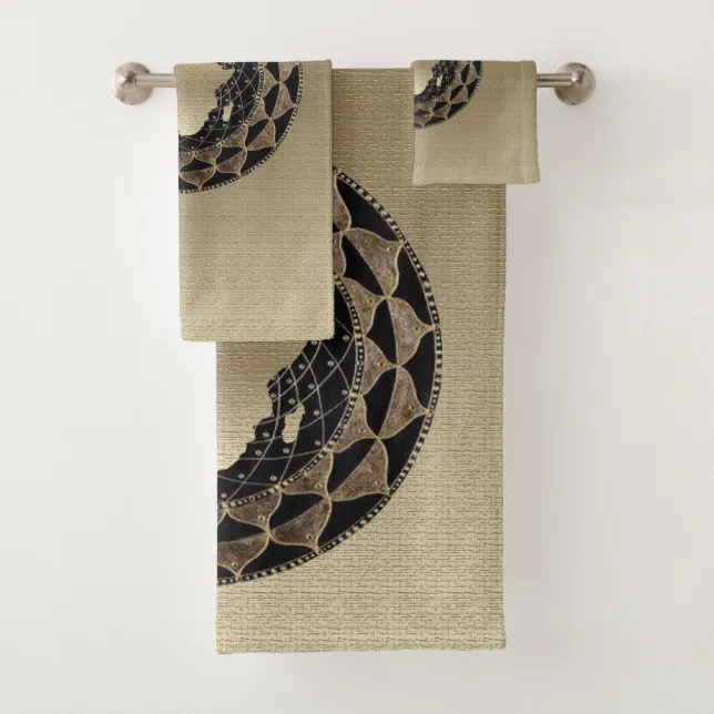 Golden Heritage • Afrocentric Pattern Bath Towel Set | Zazzle