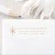 Golden Holiday Star Return Address Label | Zazzle