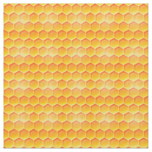 Honeycomb Honey Beehive Bee Pattern Cute Nature Fabric | Zazzle