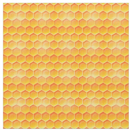 Honeycomb Honey Beehive Bee Pattern Cute Nature Fabric | Zazzle