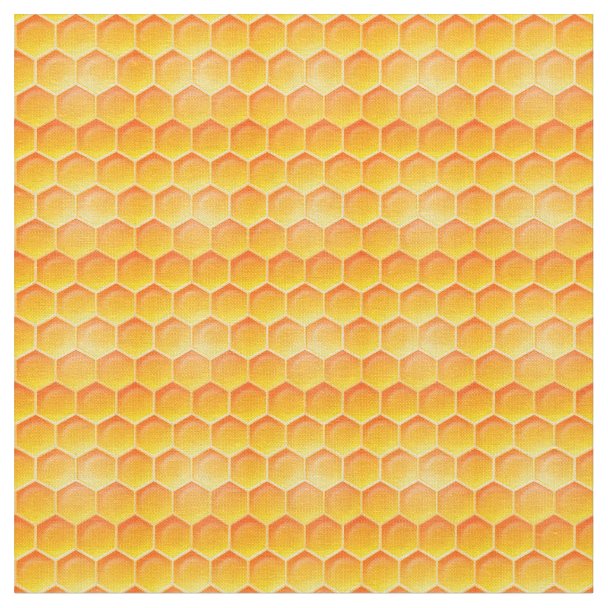 Honeycomb Honey Beehive Bee Pattern Cute Nature Fabric | Zazzle