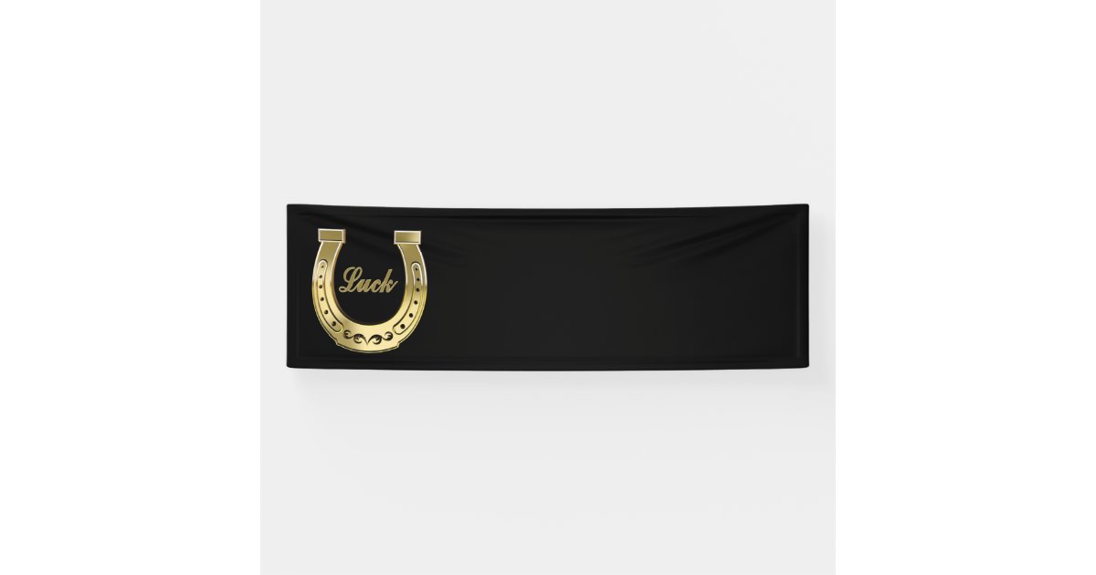 Golden horseshoe banner | Zazzle