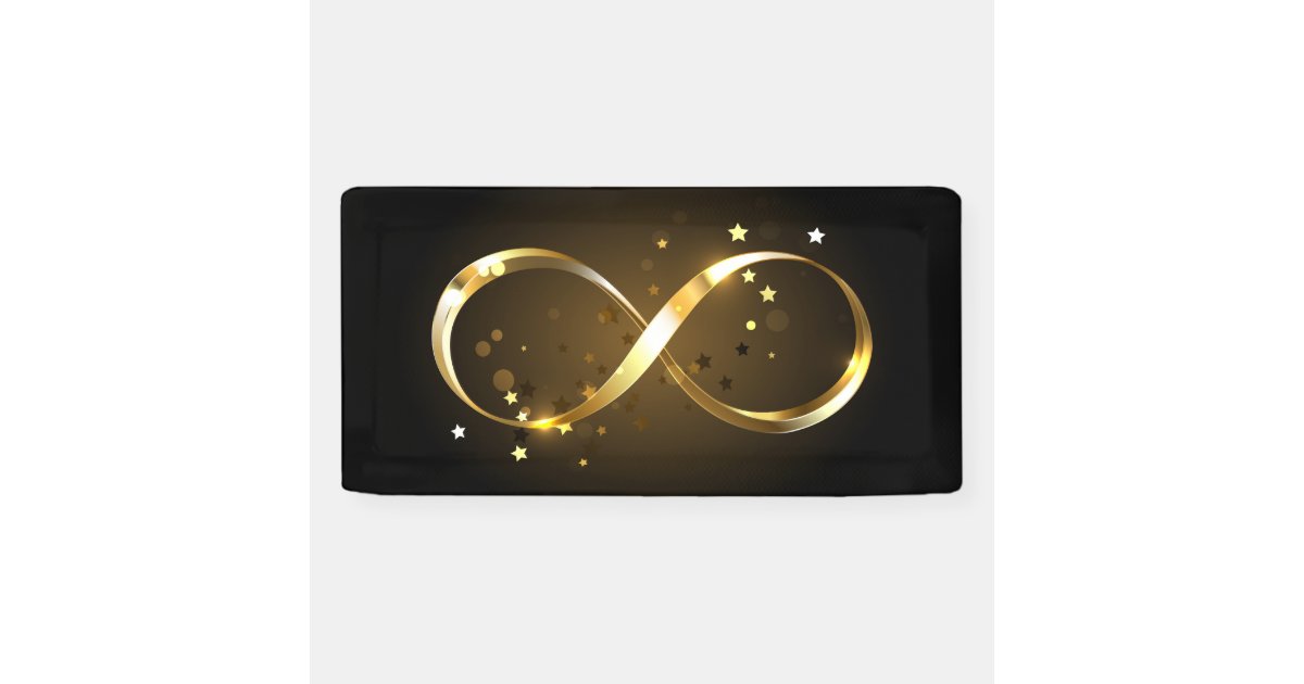 Golden Infinity Symbol Banner | Zazzle
