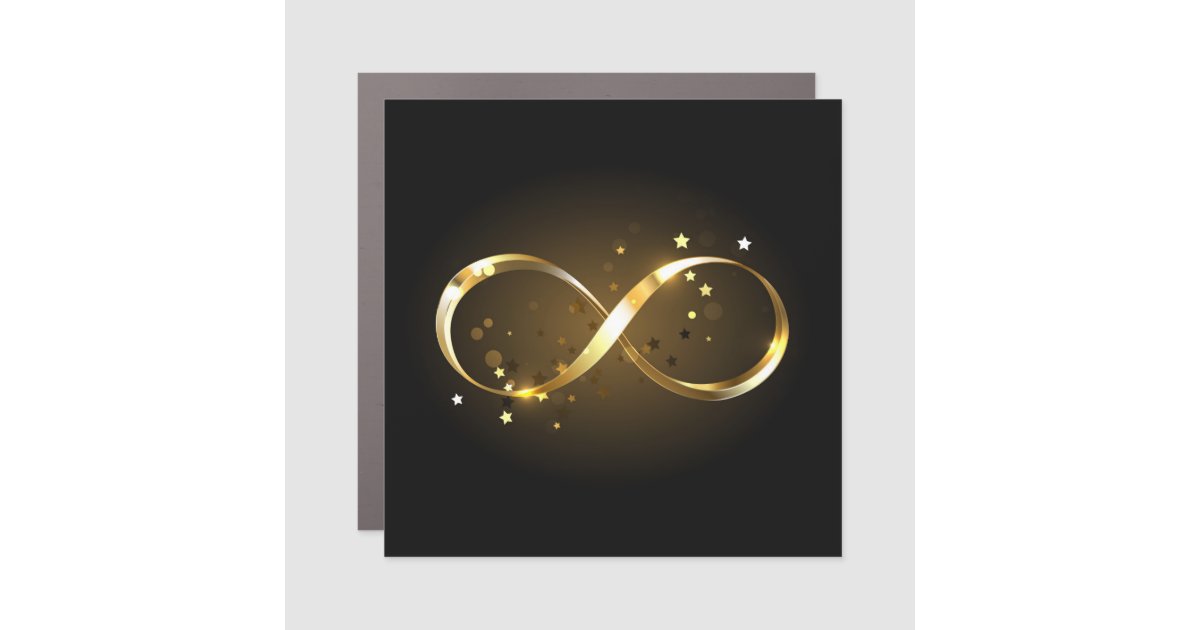 Golden Infinity Symbol Car Magnet | Zazzle