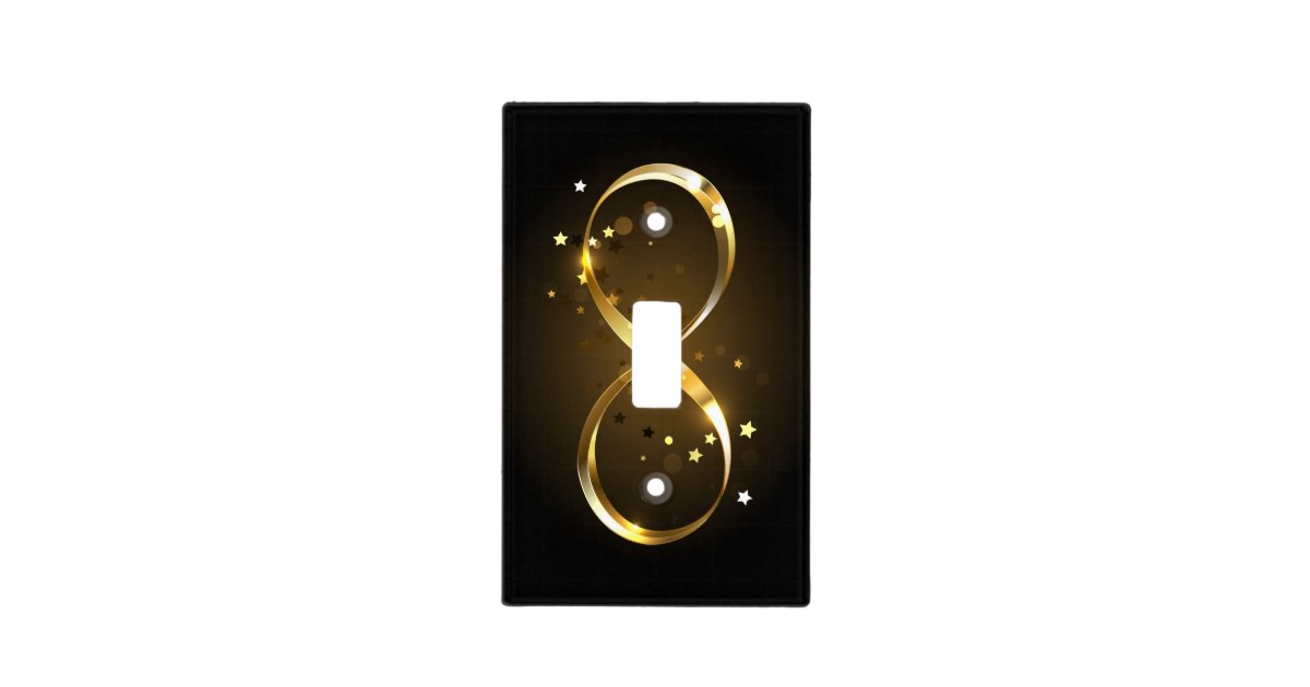 Golden Infinity Symbol Light Switch Cover | Zazzle