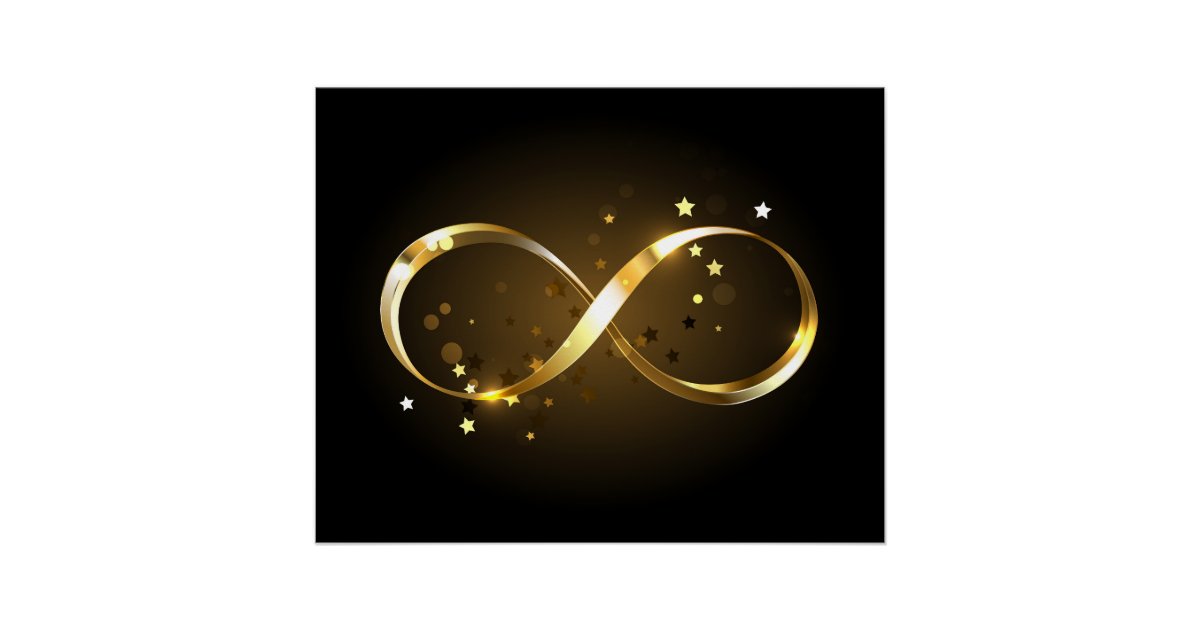 Golden Infinity Symbol Poster | Zazzle