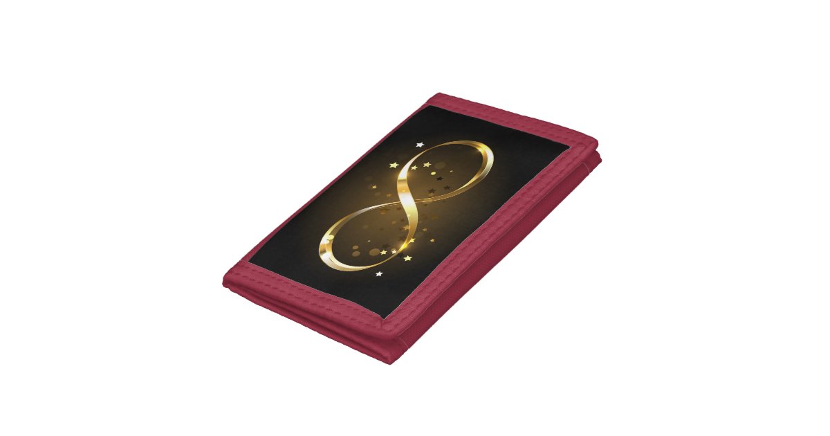 Golden Infinity Symbol Trifold Wallet | Zazzle