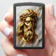 Golden Jesus A Divine Presence in Marble Zippo Lighter | Zazzle