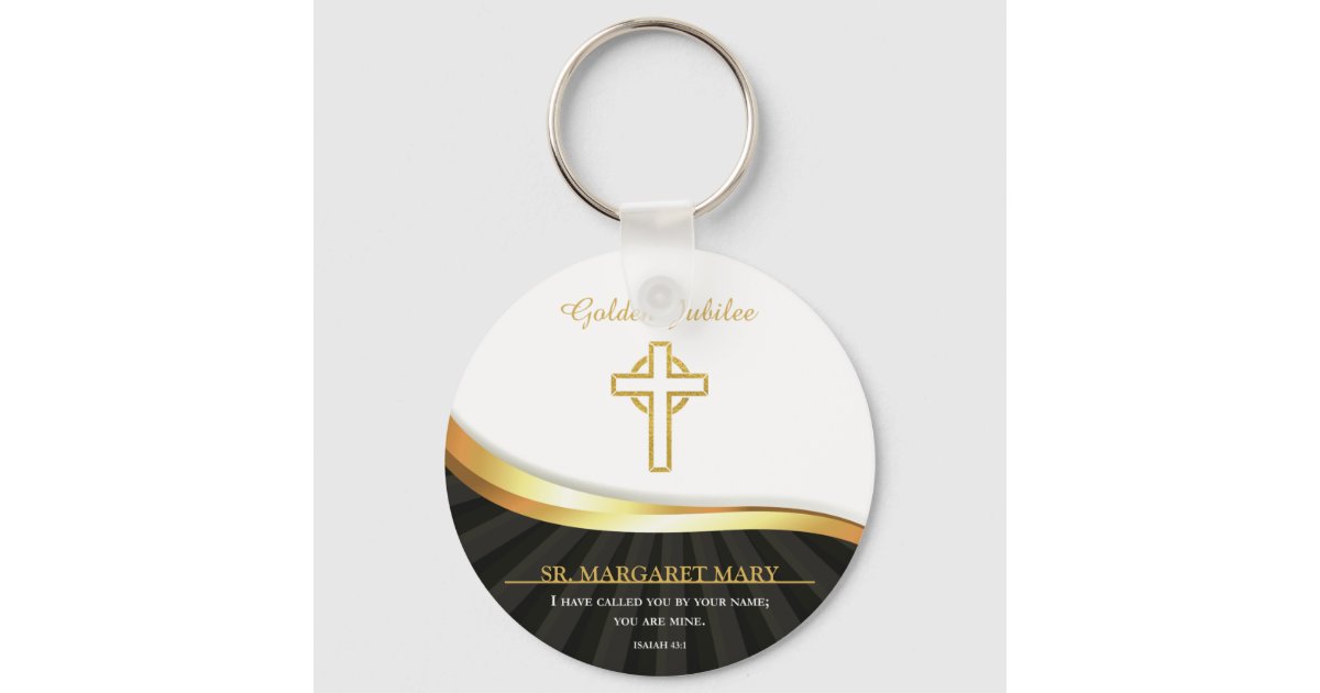 Golden Jubilee of Religious Life, 50 Year Keychain | Zazzle