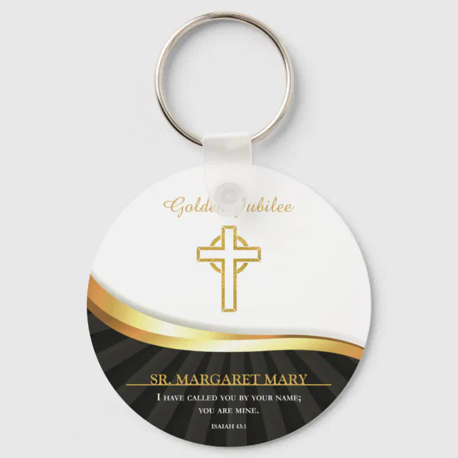 Golden Jubilee of Religious Life, 50 Year Keychain | Zazzle