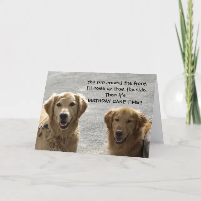 Golden Lab Friends Birthday Card | Zazzle