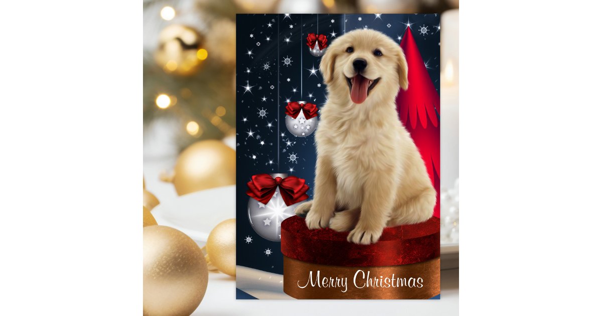 Golden Labrador Retriever Christmas Cards | Zazzle