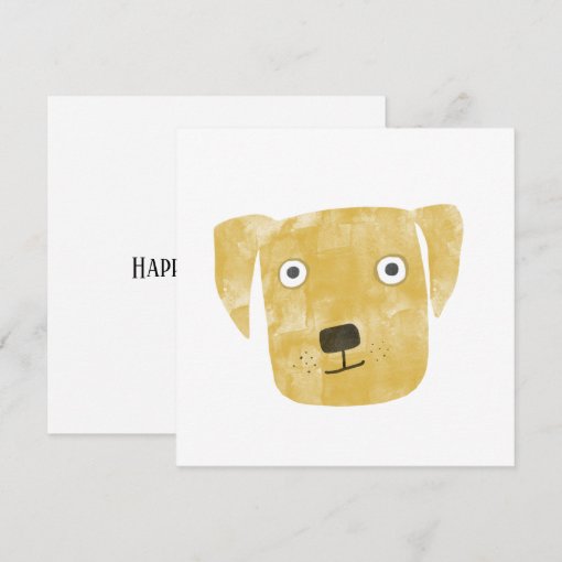 Golden Labrador Retriever Dog Birthday Card | Zazzle