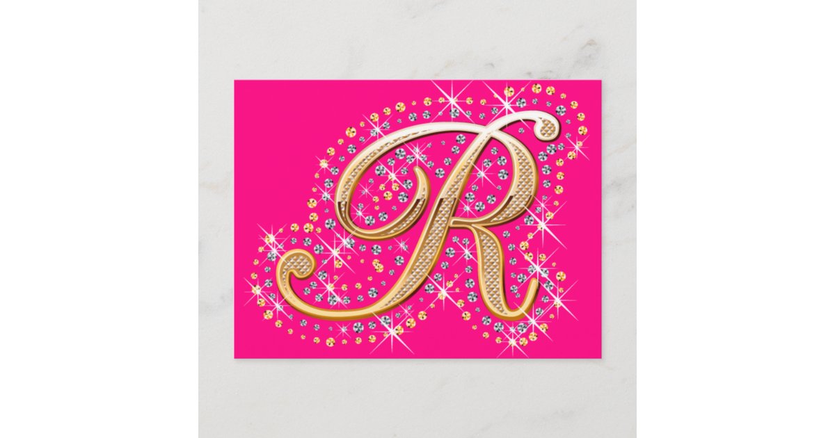 Golden Letter R - Postcard | Zazzle