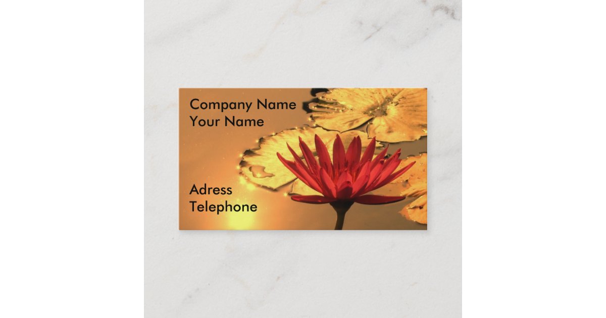 Golden Lotus Business Card | Zazzle