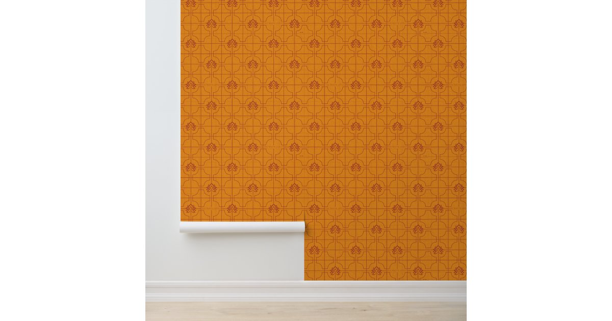 Golden Lotus Grid Pattern - The White Lotus Wallpaper | Zazzle