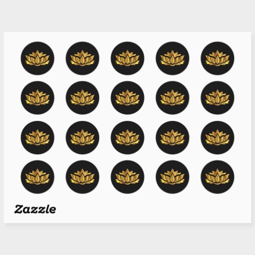 Golden Lotus Sticker | Zazzle