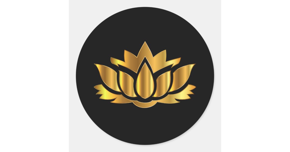Golden Lotus Sticker | Zazzle