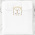 Golden mandap Indian border design Square Sticker | Zazzle