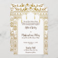 Golden mandap indian pattern design invitation | Zazzle