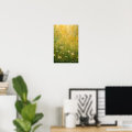 Golden Meadow Wildflowers in Textured Impressionis Poster | Zazzle
