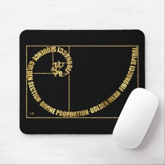 Golden Mean, Fibonacci Spiral Mouse Pad | Zazzle