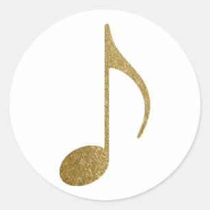 Gold Music Notes Stickers | Zazzle
