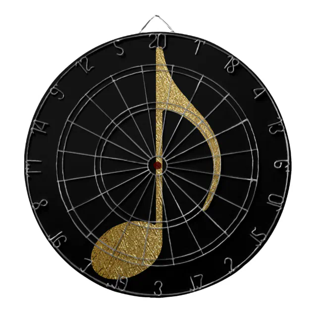 golden musical note dartboard | Zazzle