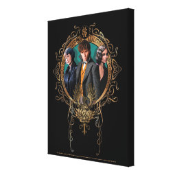 Golden Newt, Tina, and Leta Art Deco Portrait Canvas Print | Zazzle