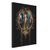 Golden Newt, Tina, and Leta Art Deco Portrait Canvas Print | Zazzle