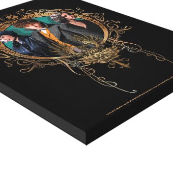 Golden Newt, Tina, and Leta Art Deco Portrait Canvas Print | Zazzle