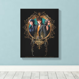 Golden Newt, Tina, and Leta Art Deco Portrait Canvas Print | Zazzle