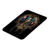 Golden Newt, Tina, and Leta Art Deco Portrait Magnet | Zazzle