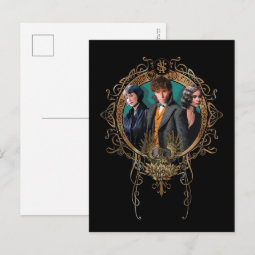 Golden Newt, Tina, and Leta Art Deco Portrait Postcard | Zazzle