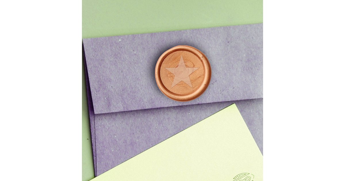 Golden North or Christmas Star Raised Outline Wax Seal Sticker | Zazzle