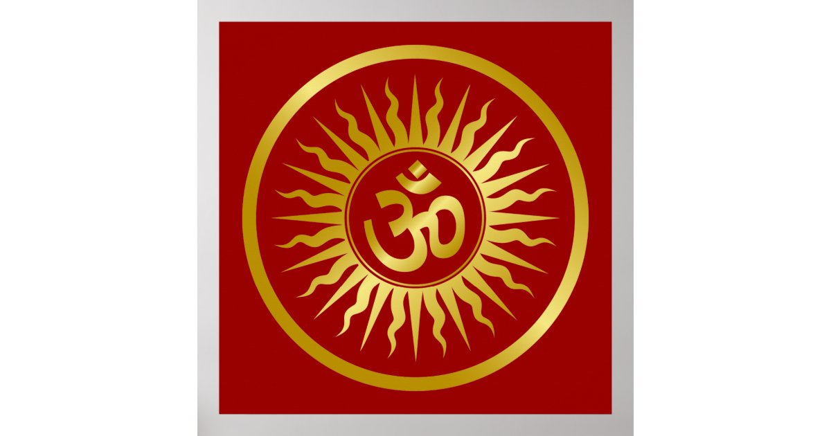 Golden Om Design Poster | Zazzle