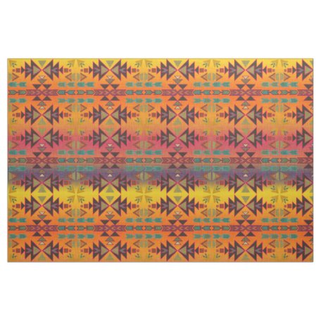 Ombre Sunset Fabric | Zazzle