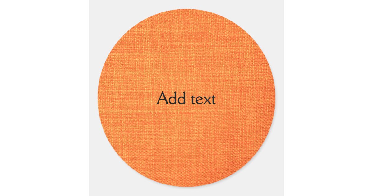 Golden Orange TEMPLATE, personalize, Classic Round Sticker | Zazzle