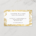 Golden Palms Spray Tanning Salon Logo on White Business Card | Zazzle